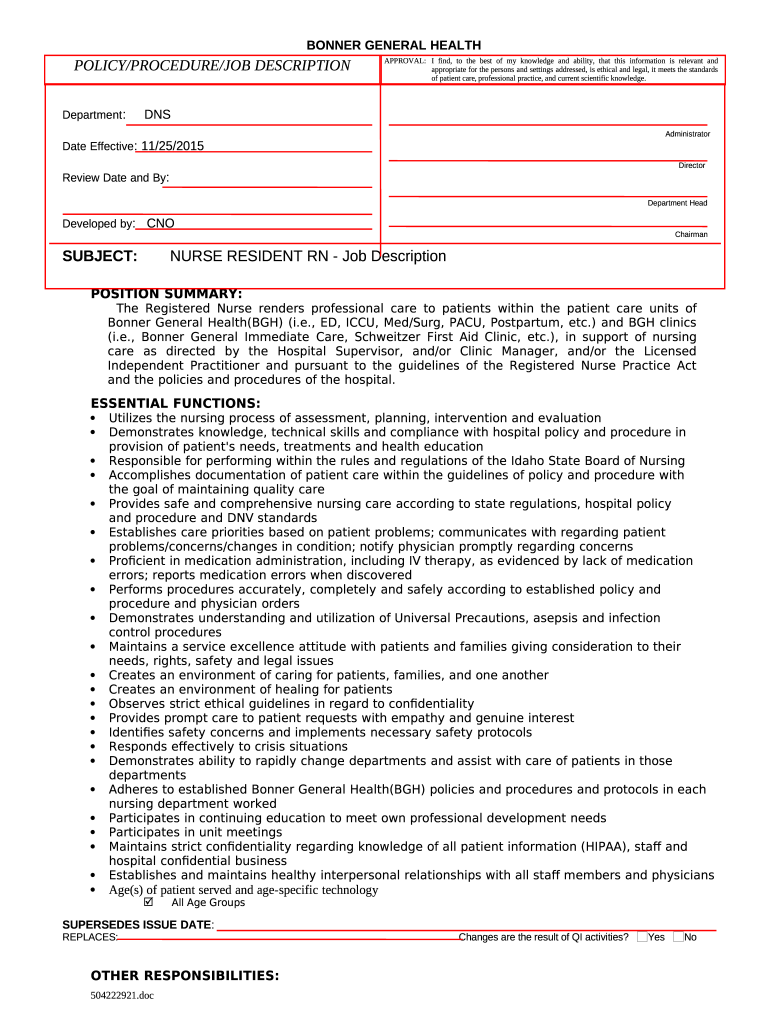 Policy/Procedure Continuation Sheet: Page Subject: Nursing Office ...