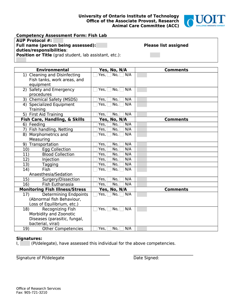 Laboratory Competency Assessment Checklist Doc Template PdfFiller