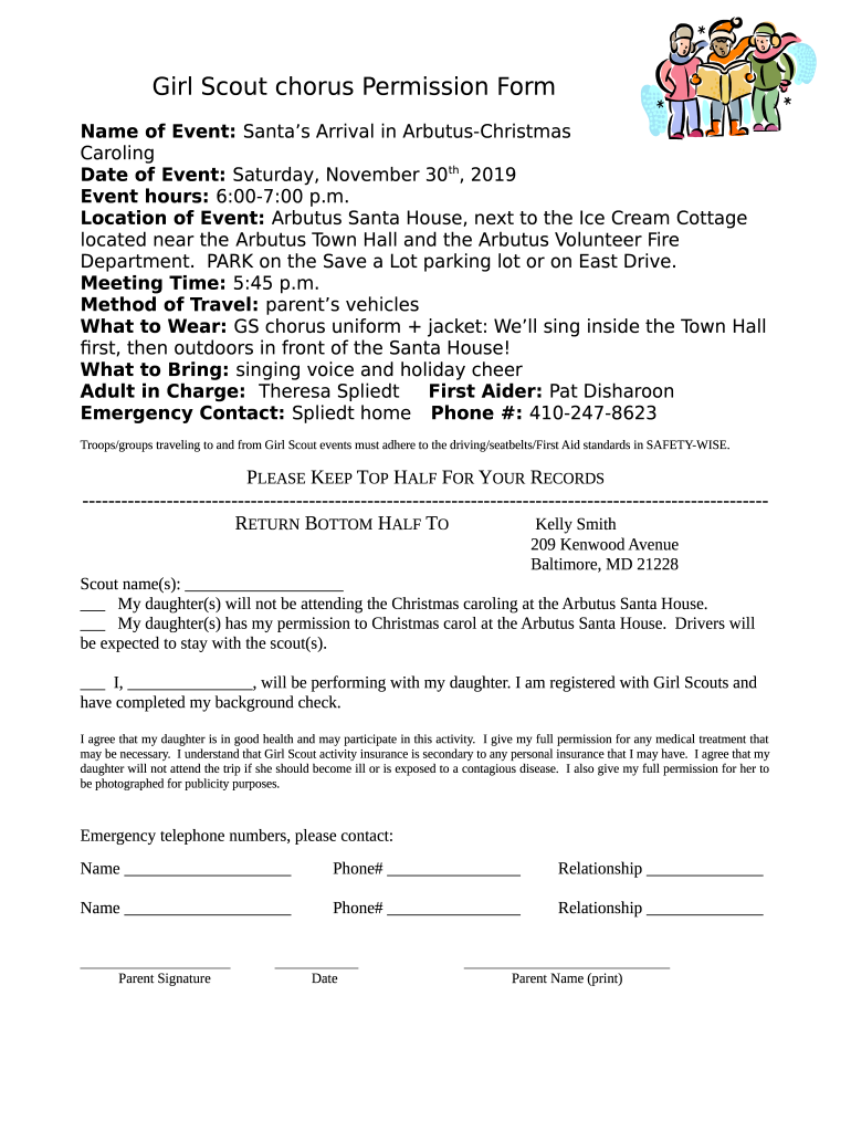 Girl Scout Troop 496 Permission - gscmchorus.org Doc Template | pdfFiller