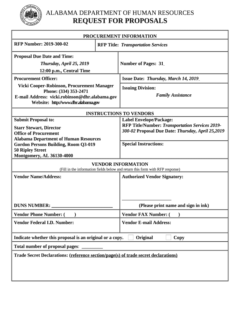 RFP Title:Transportation Services Doc Template | pdfFiller