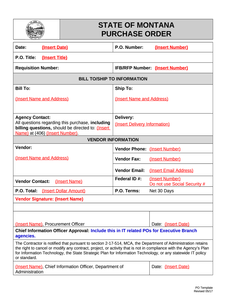 Non-Purchase Order Payments - University of Montana Doc Template ...