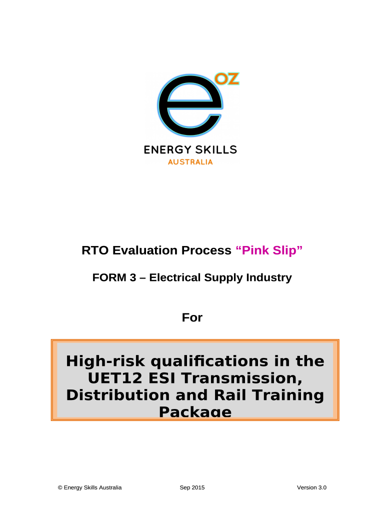 3 - Pink Slip ESI Doc Template | pdfFiller