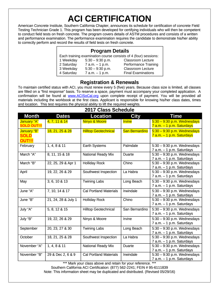 ACI concrete field testing technician grade 1 SchoolsIndeed ... Doc ...