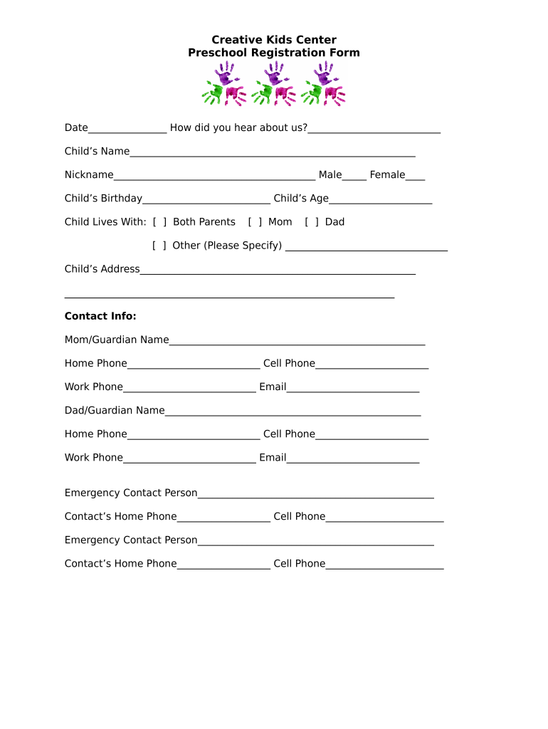 Parent Interview/ Application Doc Template | pdfFiller