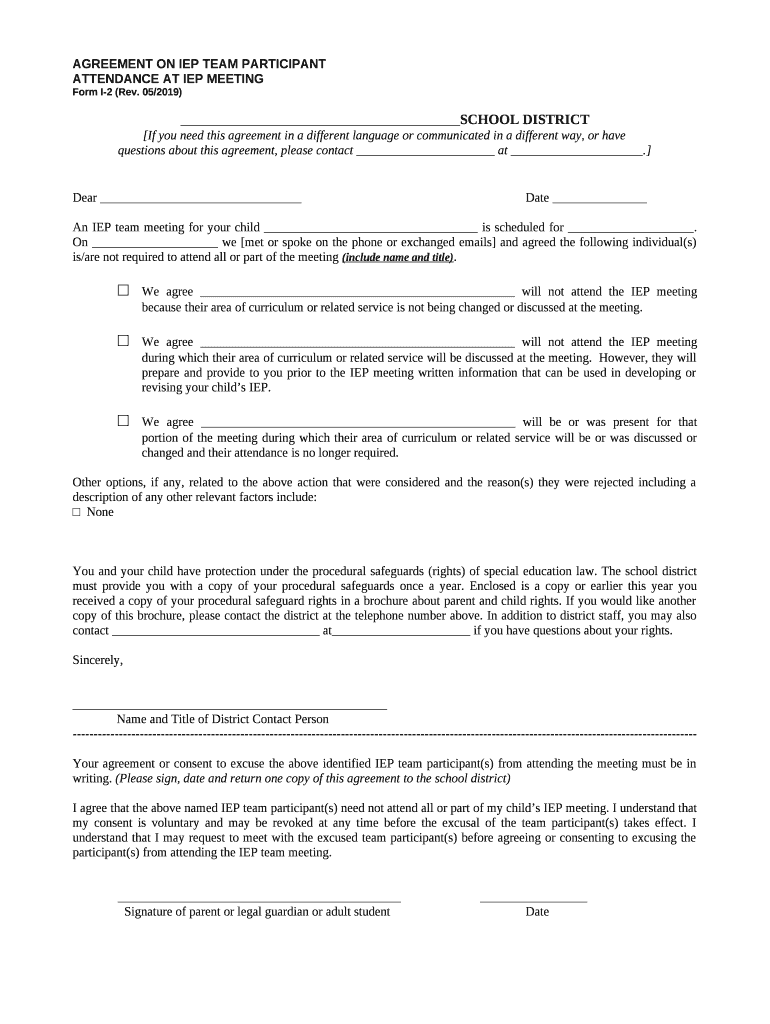 Sample Special Education s: I-2 Doc Template | pdfFiller