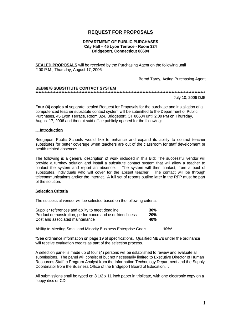 REQUEST FOR PROPOSAL/SERVICES DESIGN PROPOSALS MUNICIPAL ... Doc ...