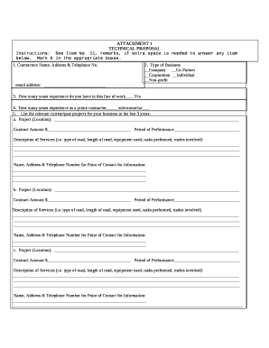 Technical Proposal - Forest Service Doc Template | pdfFiller