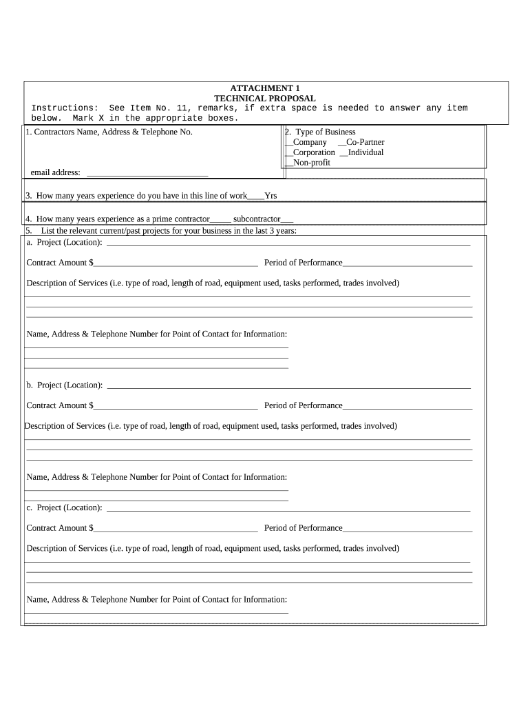 Technical Proposal - Forest Service Doc Template | pdfFiller