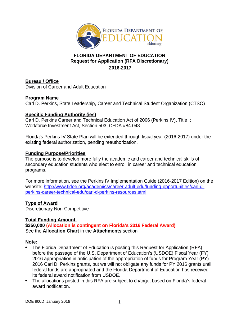 2019-2020 Funding Opportunities - Florida Department of ... Doc ...
