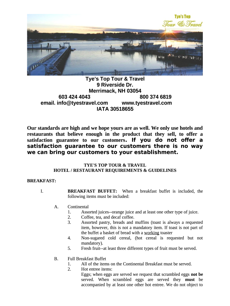 restaurant Doc Template | pdfFiller