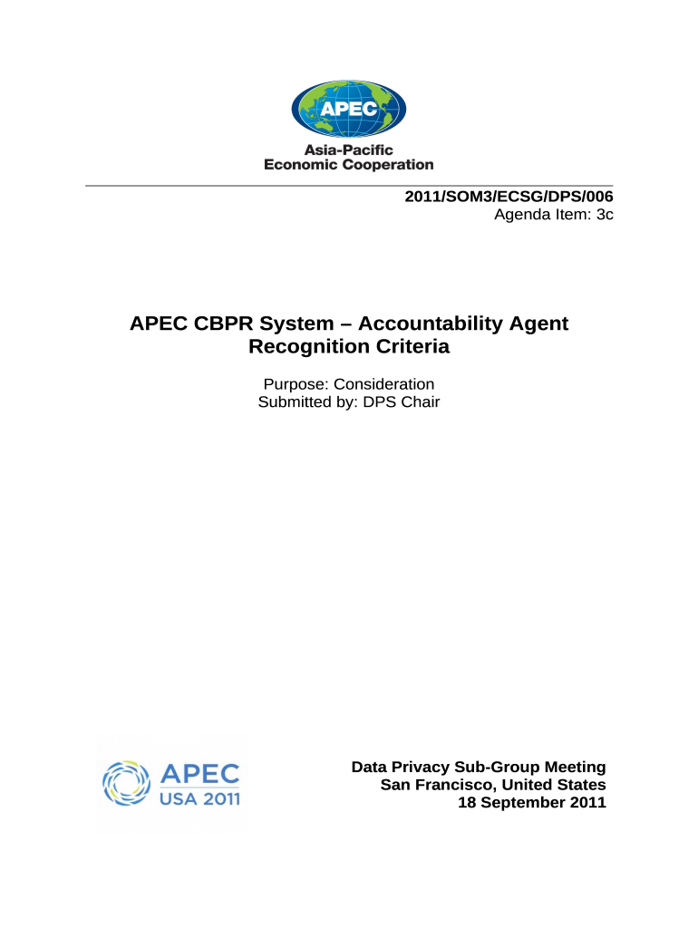 APEC Privacy Committee Meets to Discuss CBPR System and ... Doc ...