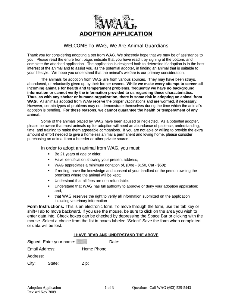 Pet Adoption - WAGS Animal Shelter and Animal Services Doc Template ...