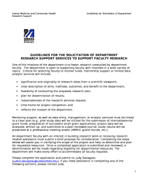 GUIDELINES FOR THE SOLICITATION OF DEPARTMENT Doc Template | pdfFiller