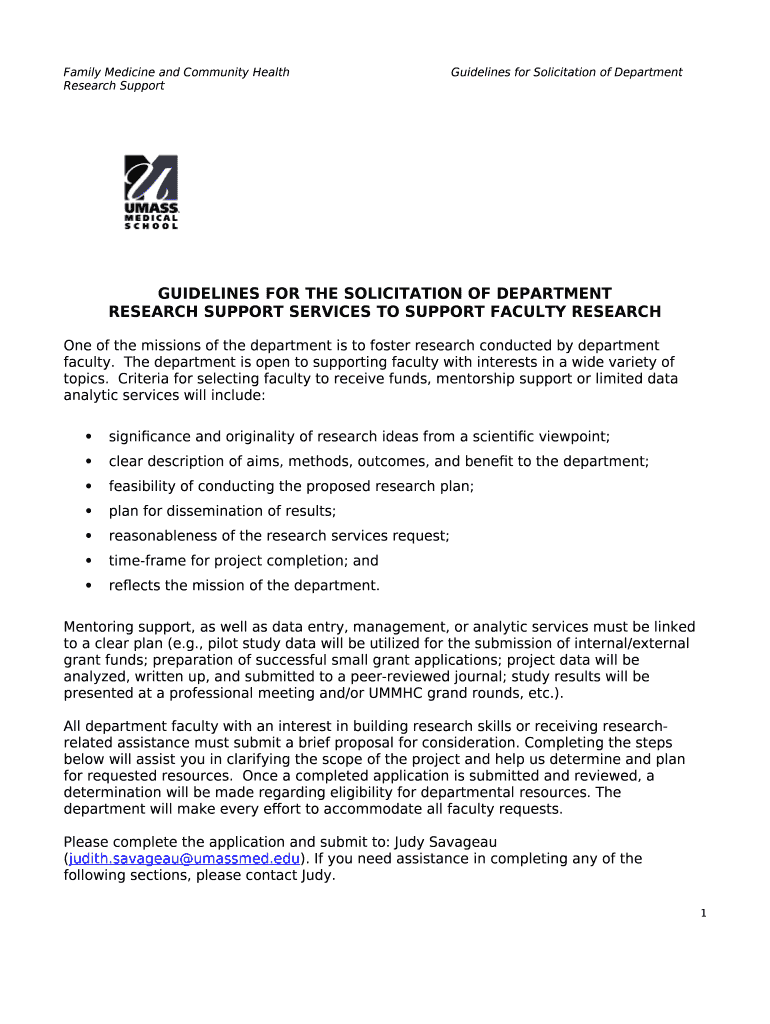 GUIDELINES FOR THE SOLICITATION OF DEPARTMENT Doc Template | pdfFiller