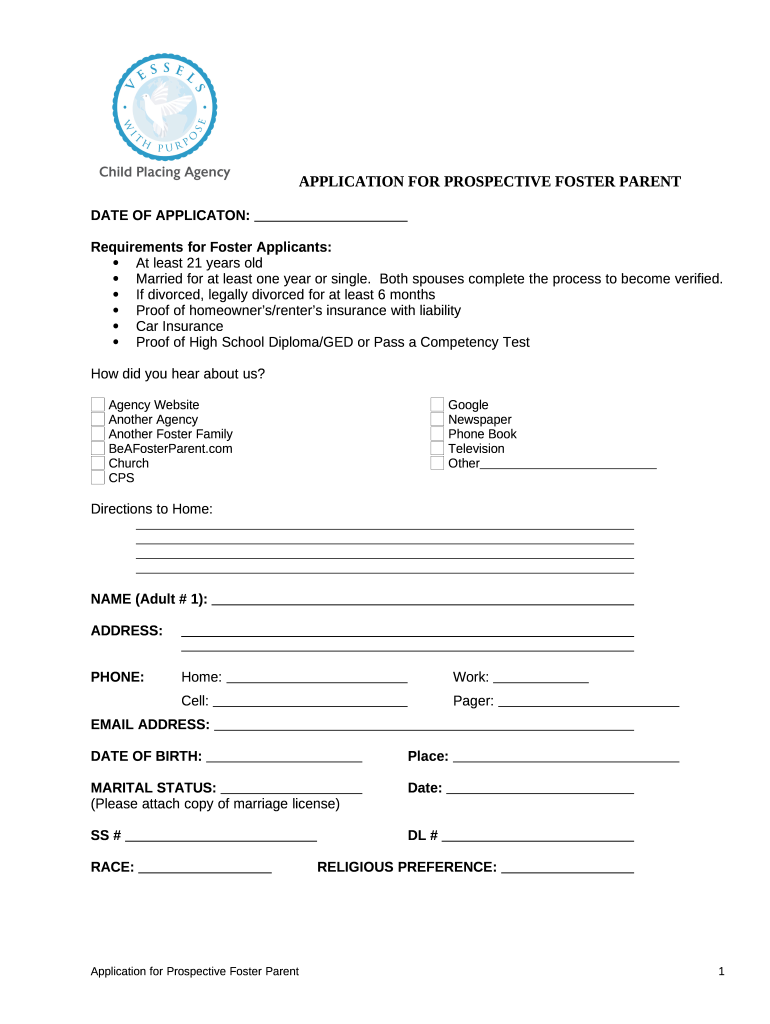 Application for Prospective FP Doc Template | pdfFiller