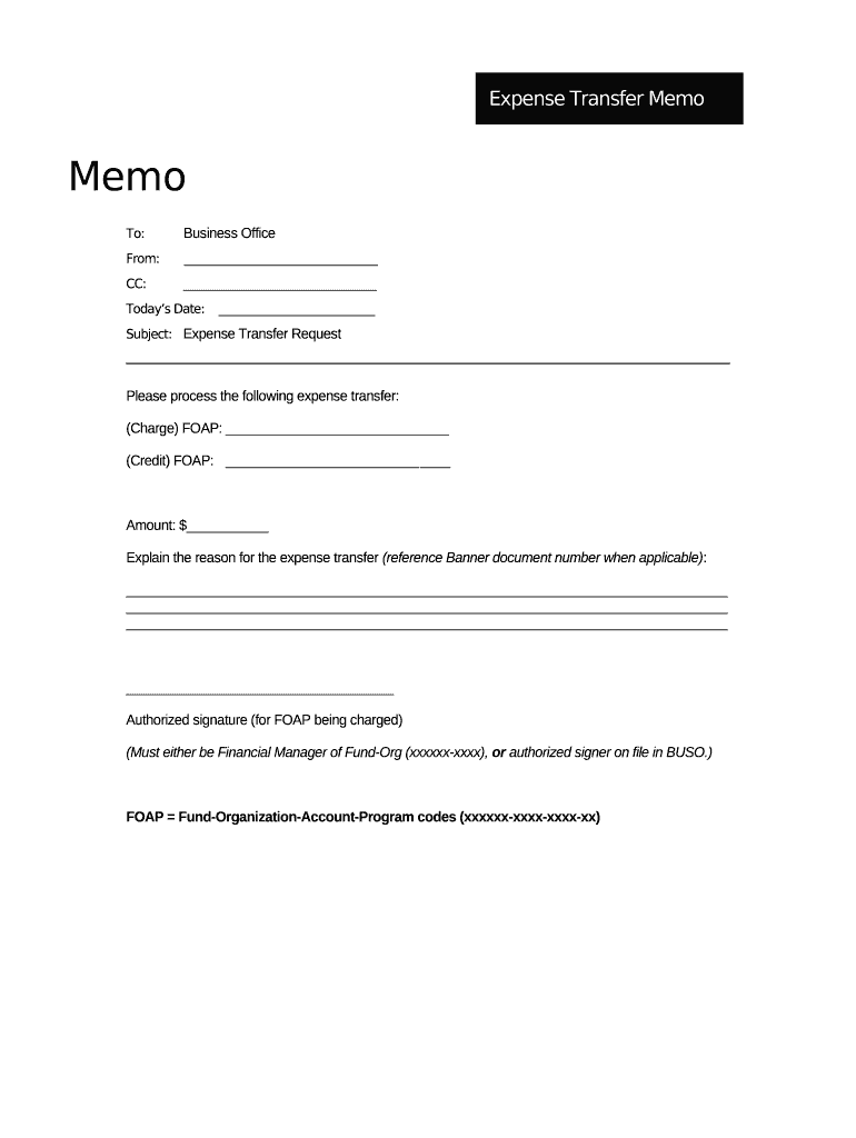 University of South Alabama Expense Transfer Request Doc Template ...