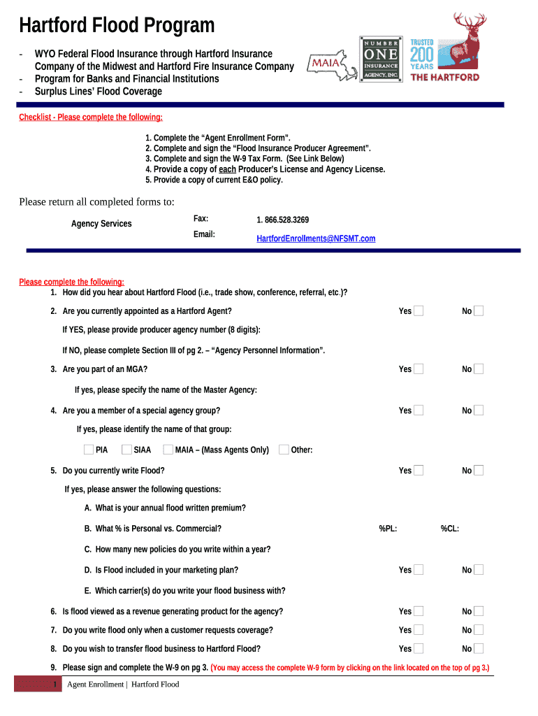FLOOD INSURANCE AGREEMENT Doc Template | pdfFiller