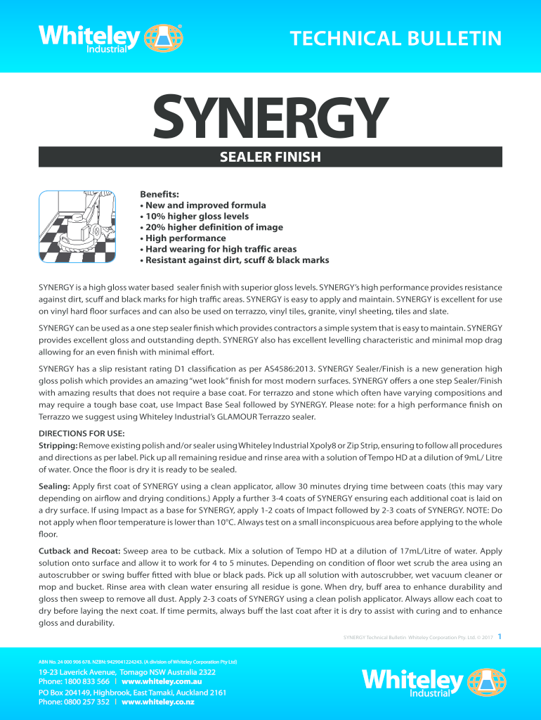 Fillable Online SEALER FINISH Fax Email Print - pdfFiller