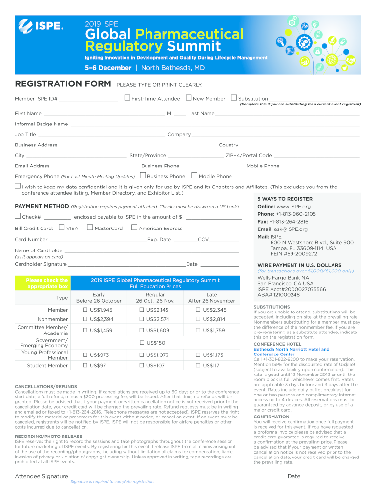 Fillable Online Member ISPE ID# Fax Email Print - pdfFiller
