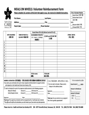 Fillable Online Meals on Wheels Application FormFeed More Fax Email ...