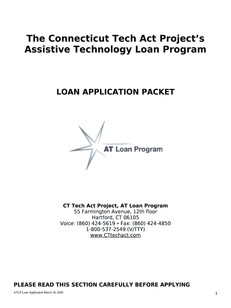 CT Tech Act Project, AT Loan Program Doc TemplatePDFfiller Doc Template ...