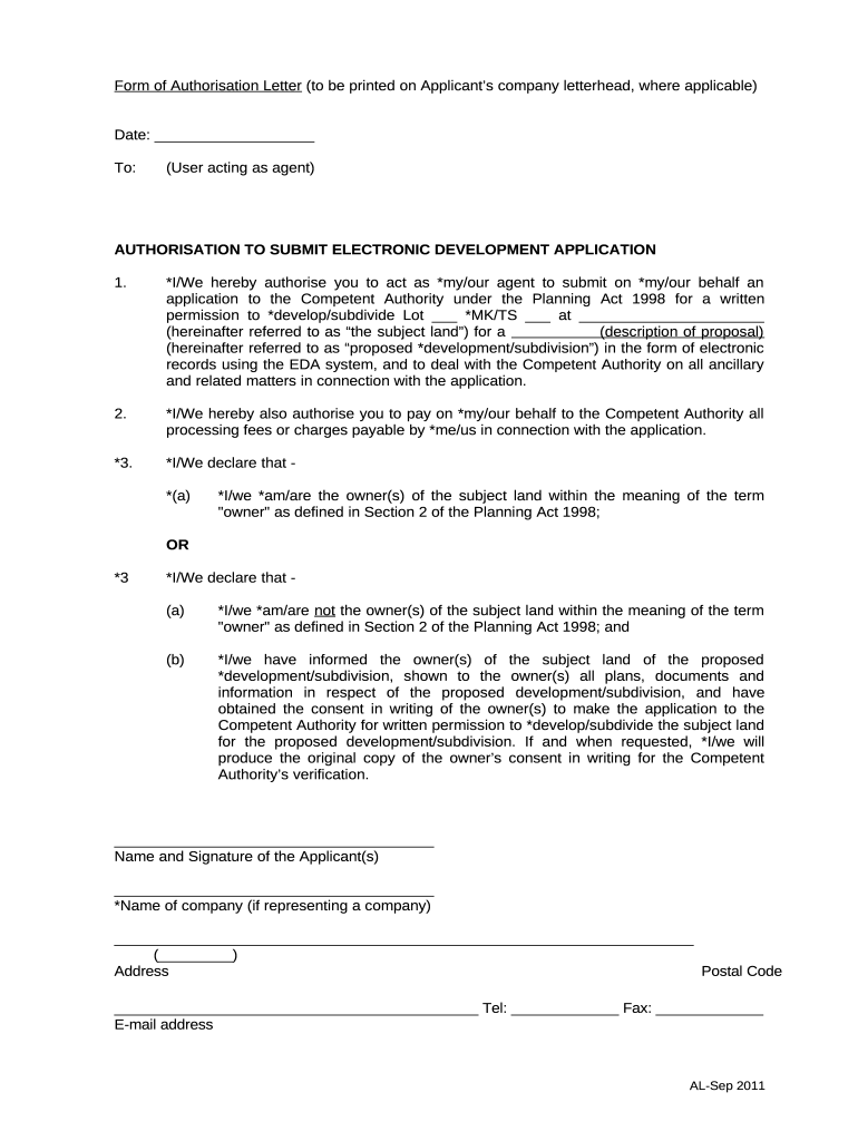 Sample authorization letter to apply for water connection Doc Template ...