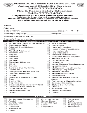 Fillable Online Download the File of Life Information Sheet Fax Email ...