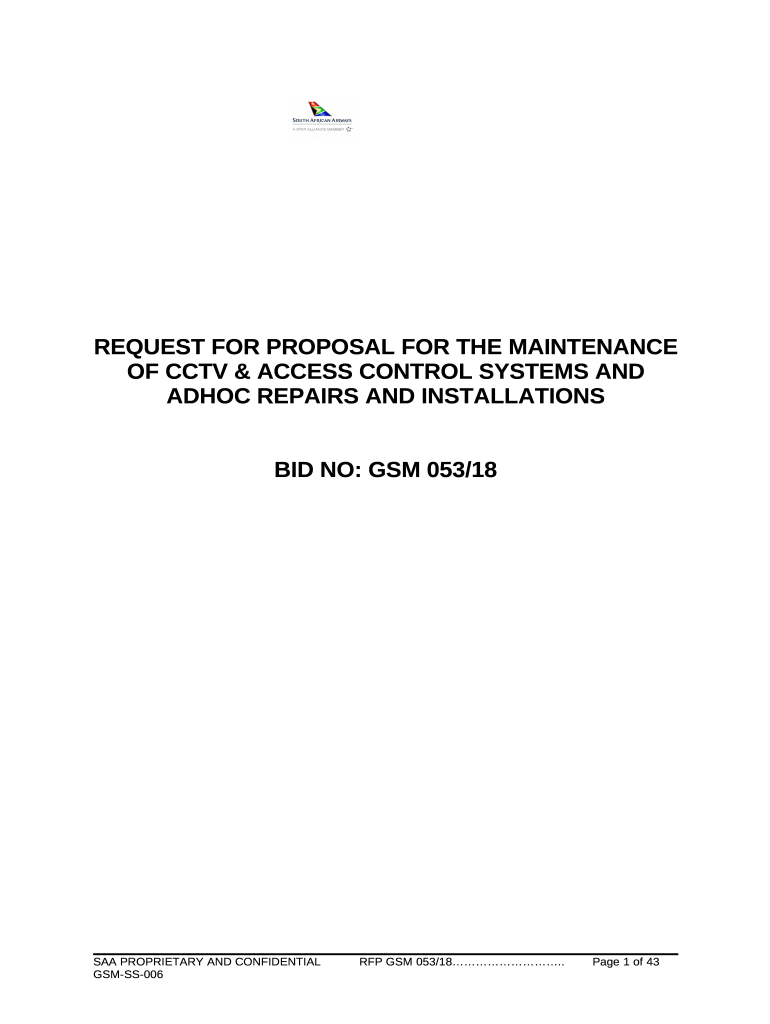 Request for Proposal (RFP) Abstract: CCTV Maintenance and ... Doc ...