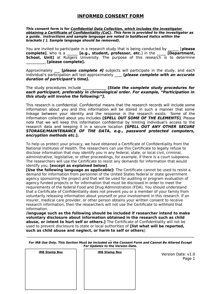 What is a Certificate of Confidentiality?grants.nih.gov Doc Template ...