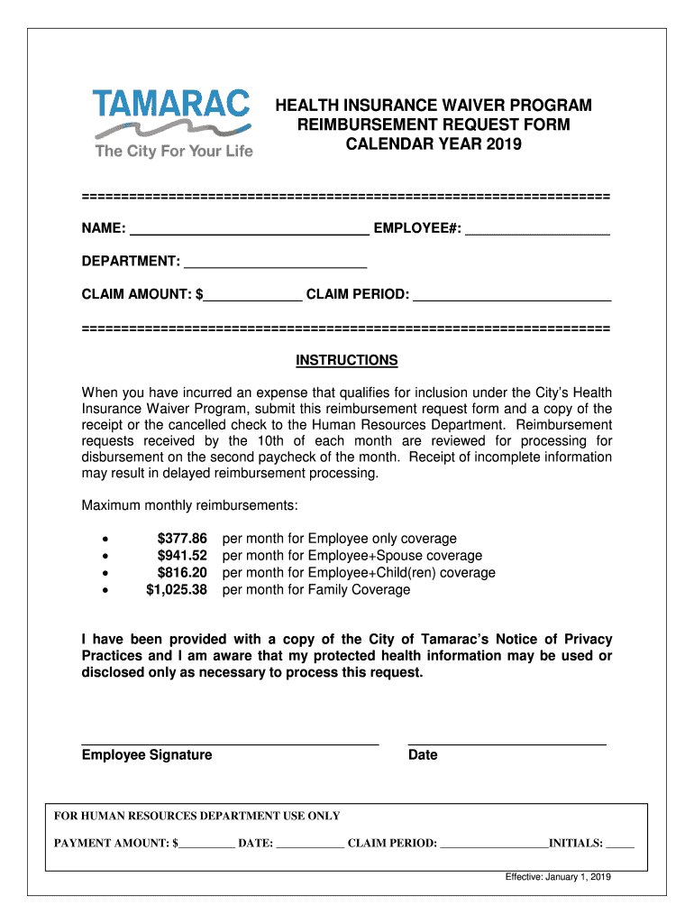 Fillable Online EE waiver request form - Explain My Benefits Fax Email ...