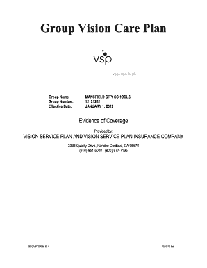 Fillable Online Group Vision Care Plan - Explain My Benefits Fax Email ...