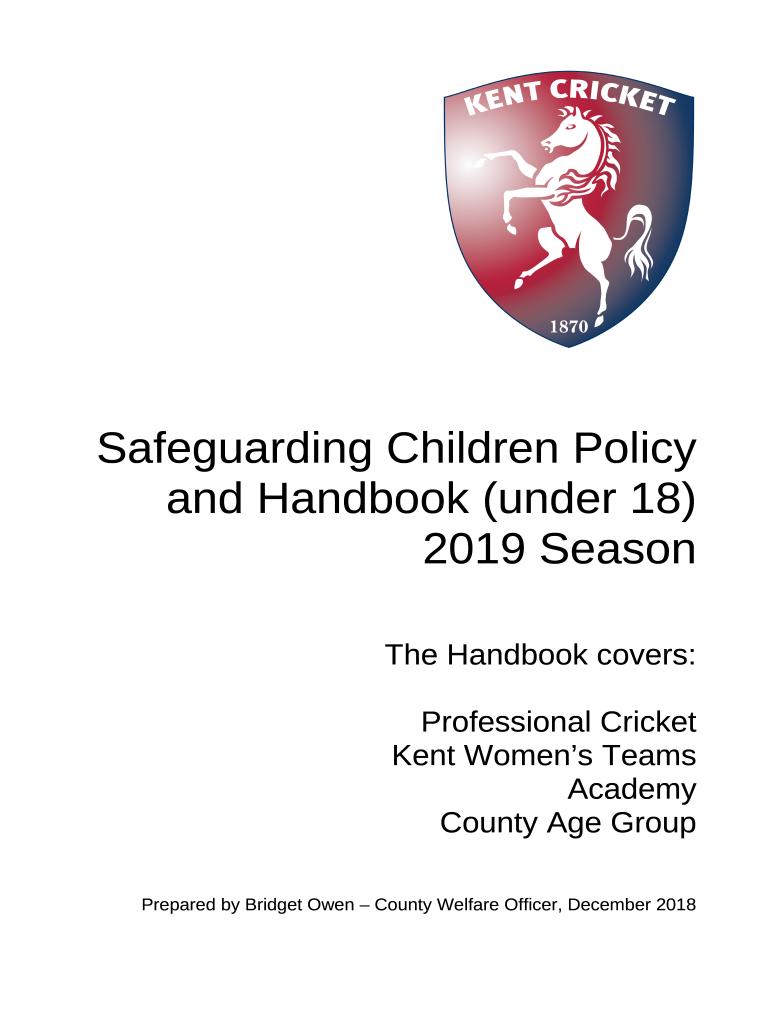 Safeguarding Children Policy and Handbook (under 18) Doc Template ...