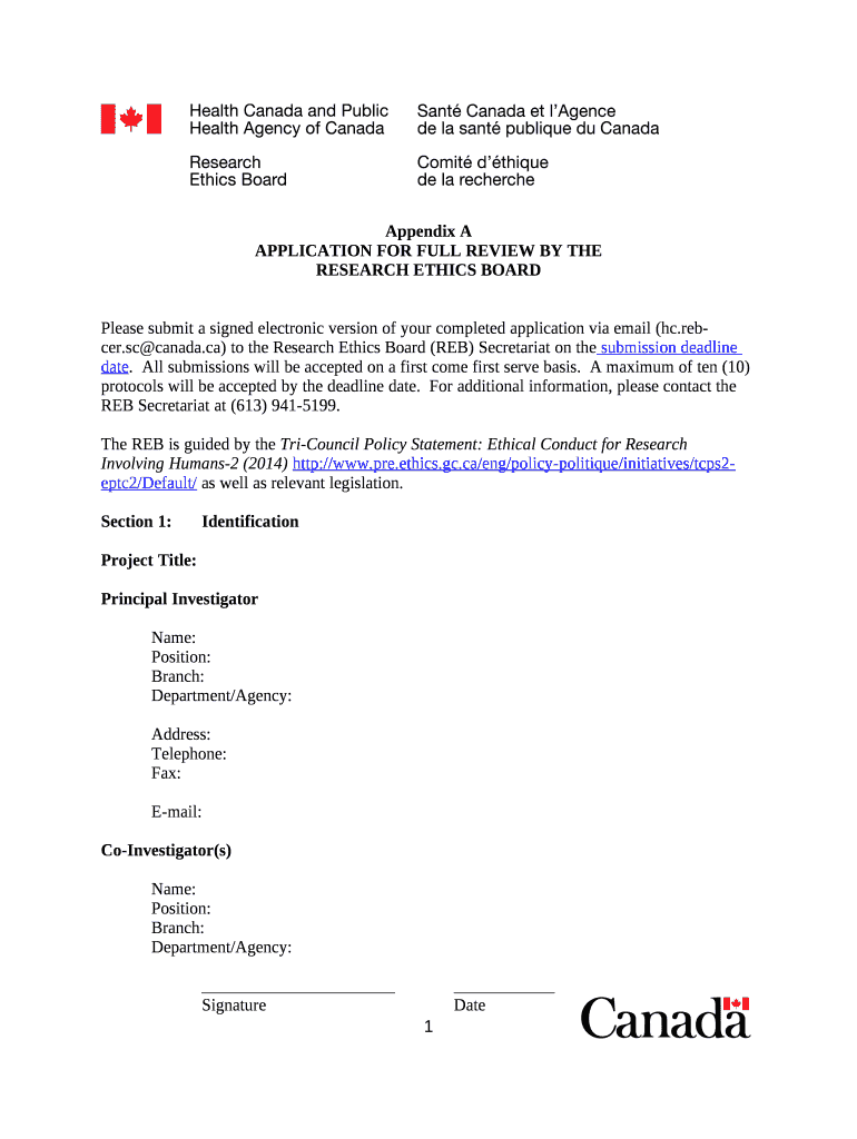 Appendix A: Application for a full ethics reviewHealth ... Doc Template ...