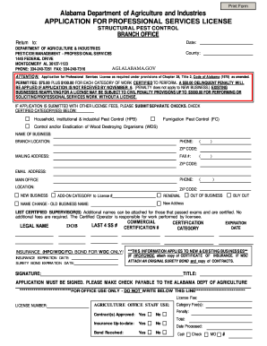 Fillable Online Structural Pest Control Board - Application for ...