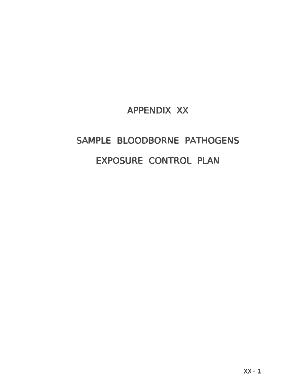 This sample Exposure Control Plan is provided only as a guide to assist ...