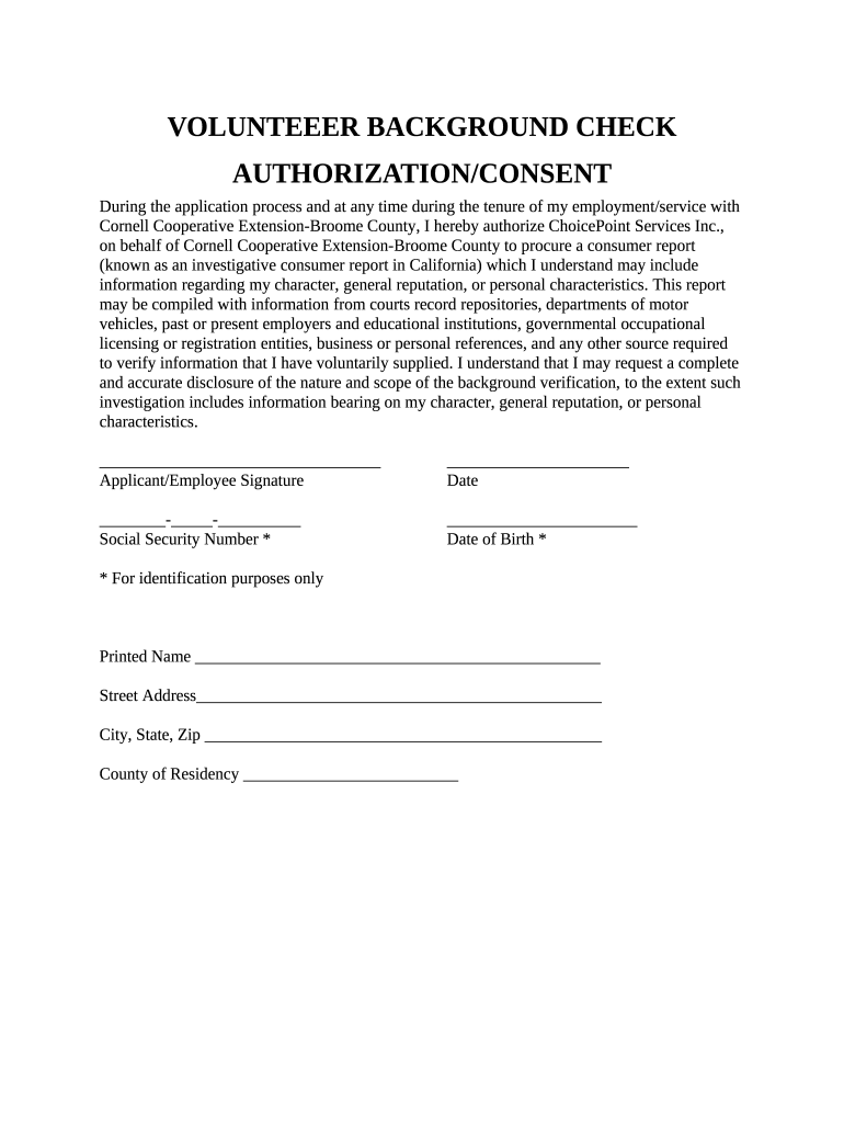 AUTHORIZATION FOR TDPS BACKGROUND CHECK/ CONSUMER REPORT Doc Template ...