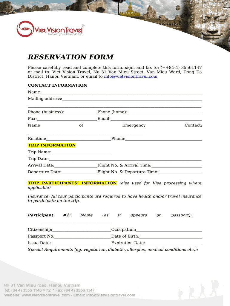 Summer Group Reservation Request .doc Doc Template | pdfFiller