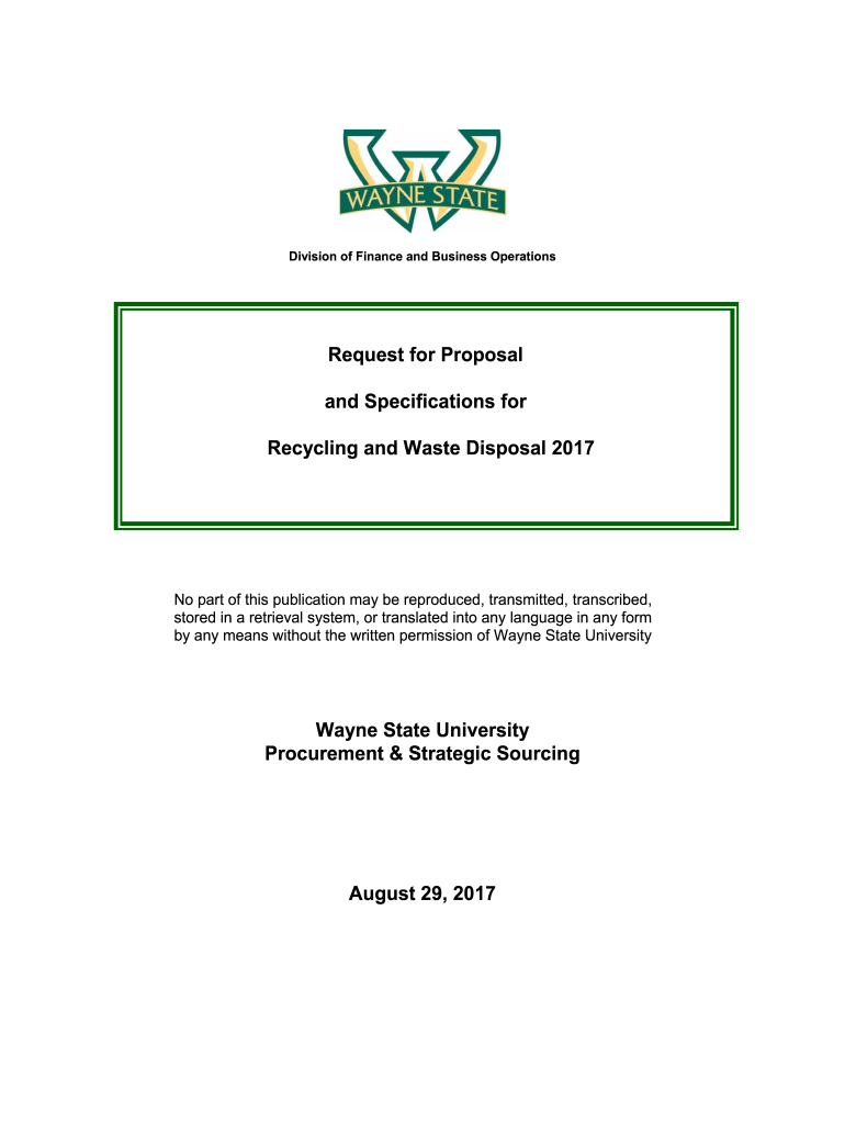 Fillable Online Request for Proposals for Solid Waste, Recyclables and ...