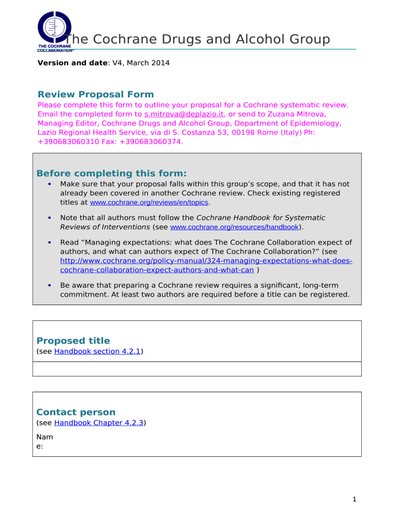 The Cochrane Drugs and Alcohol Group Doc Template | pdfFiller