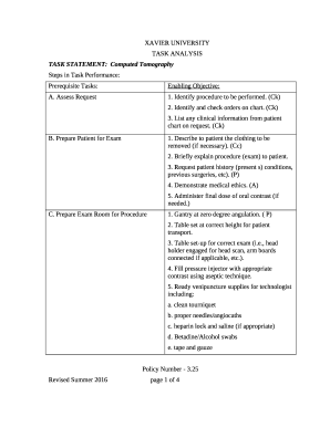 TASK STATEMENT:Computed Tomography Doc Template | pdfFiller