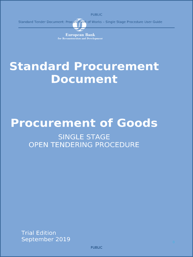 Single Stage Open Tendering Procedure Doc Template | pdfFiller