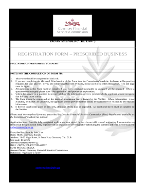 REG - Guernsey Financial Services Commission Doc Template | pdfFiller