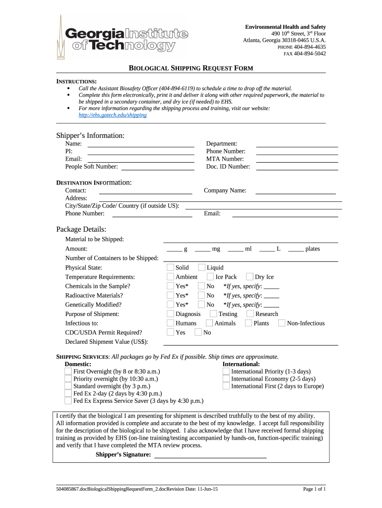 Directions for Utilizing the Biosafety Manual (BSM) Template Doc Template | pdfFiller