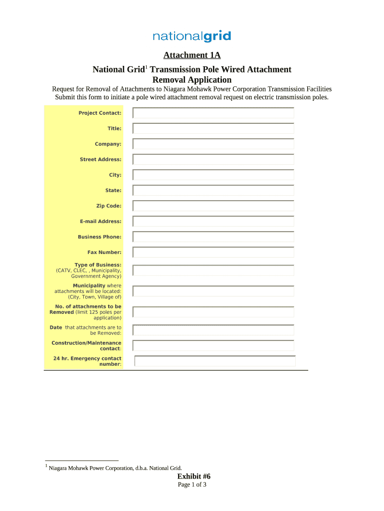 Attachment 4 NATIONAL GRID Third Party Pole Loading ... Doc Template ...