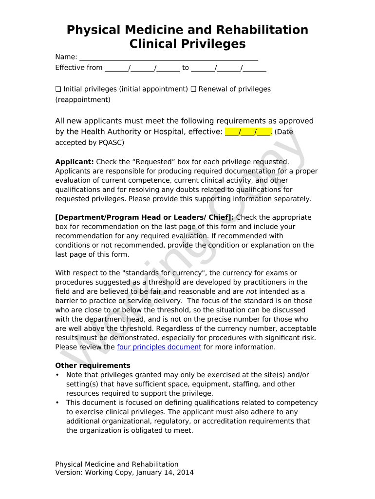Clinical Privileges - Pediatric Hematology Oncology Doc Template ...