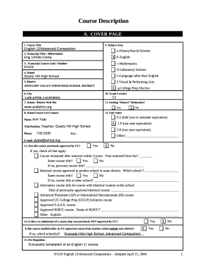 English 12/Advanced Composition Doc Template | pdfFiller
