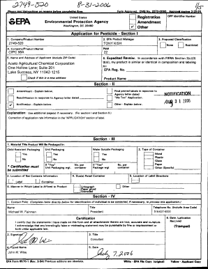 Fillable Online U.S. EPA, Pesticide Product Label, CIPC 98A, 08/31/2006 ...