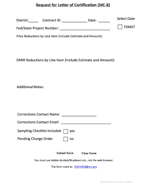 Fillable Online MC-8 Submission Template Fax Email Print - pdfFiller