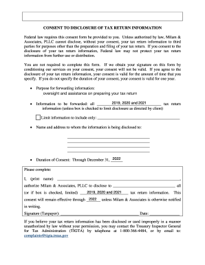 Fillable Online Consent Form for Disclosure of Information U/S ... - eZ ...