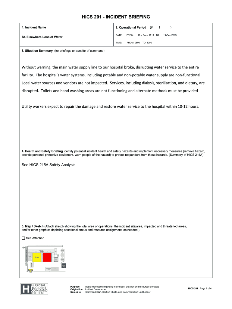 Fillable Online HICS 201 - INCIDENT BRIEFING Fax Email Print - pdfFiller
